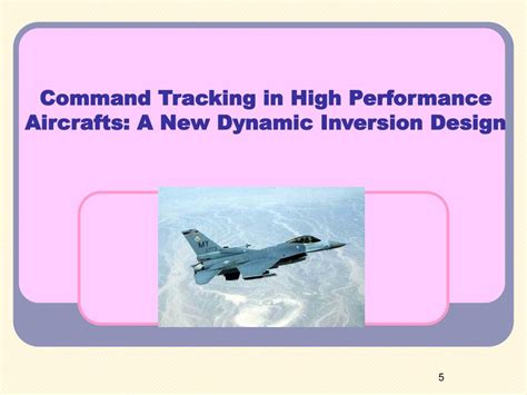 Ppt Adaptive Optimal And Reconfigurable Nonlinear Control Design For Futuristic Flight