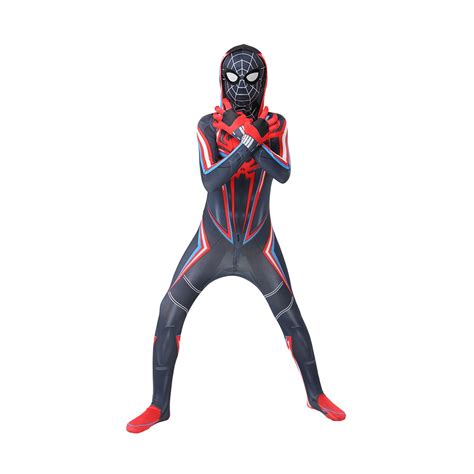Marvel Ultimate Miles Morales Jelmez Gyerekeknek Spider Man Multiverse Lycra 7 8 év 150 Cm