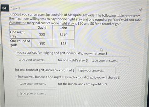 Solved 1 Point Suppose You Run A Resort Just Outside Of
