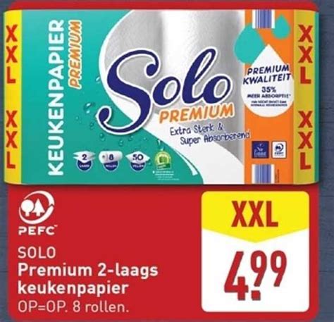 Solo Premium 2 Laags Keukenpapier Aanbieding Bij Aldi Folderfeestnl