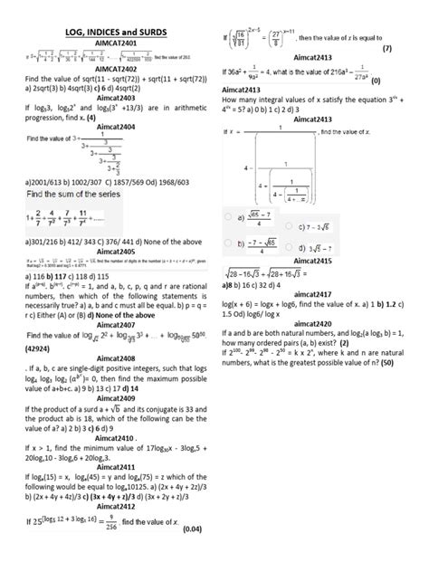 Log Indicies Pdf Algebra Mathematical Analysis