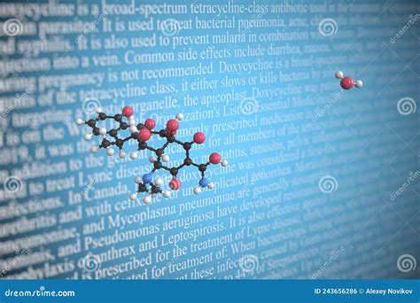 Molecular Model Of Doxycycline 3d Rendering Stock Illustration Illustration Of Scientific