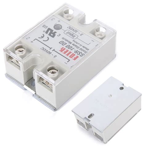 1pc SSR 100DD Solid State Module Relay 100A 3 32V DC 5 60V DC Control Contactless Solid State