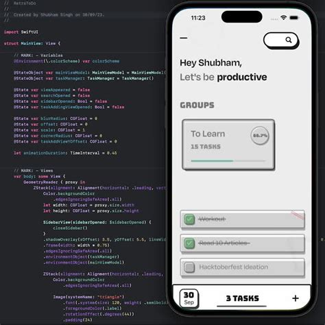 [video] how i used swiftui for to do app ui shubham singh posted on
