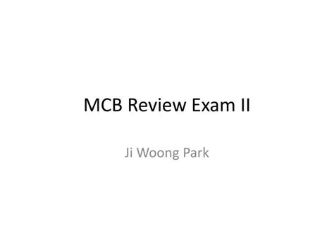 PPT MCB Review Exam II PowerPoint Presentation Free Download ID