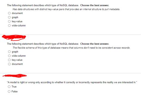 solved the following statement describes which type of nosql
