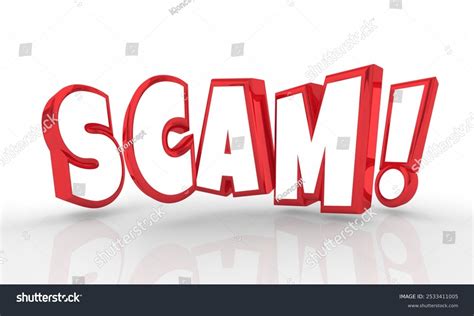 Scam Word Red Letters Scammer Cheat Stock Illustration 2533411005