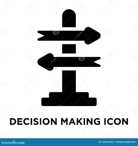 decision making icon vector isolated on white background logo c stock