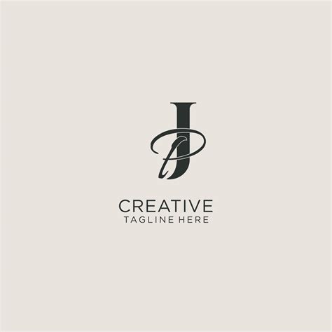Initials Jp Letter Monogram With Elegant Luxury Style Corporate Identity And Personal Logo