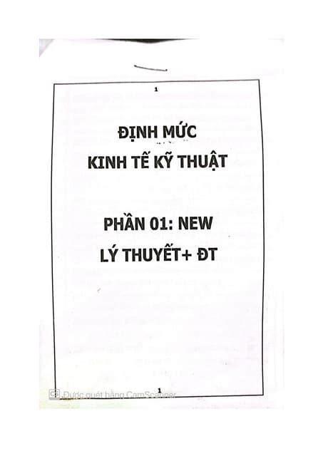 Định Mức Kt Kĩ Thuật Pdf