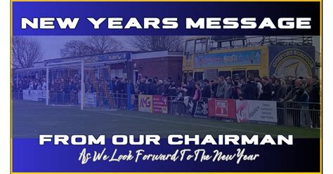 New Years Eve Message From Our Chairman