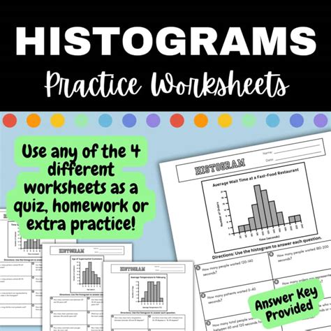 Interpret Histograms Practice Worksheets Math Homework Tpt