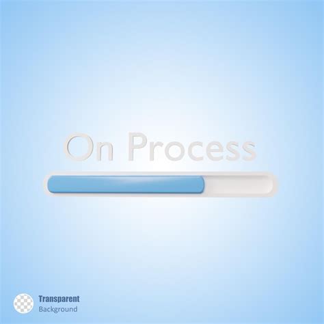 Premium Psd On Process Loading Bar In 3d Render Design