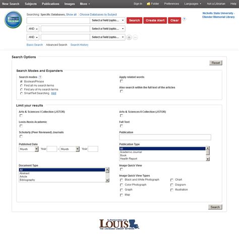 Databases Athletic Training Subject Guides At Nicholls State University