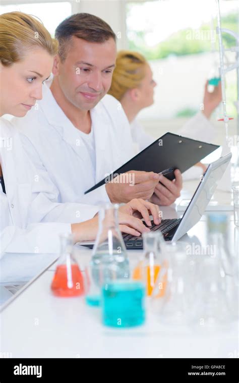 Man And Woman In Laboratory Stock Photo Alamy