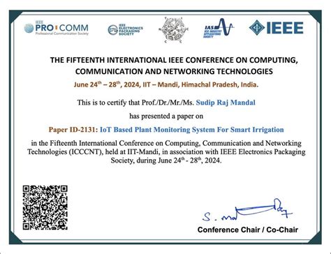 Sudip Raj Mandal On Linkedin Icccnt2024 Ieee Iitmandi Research
