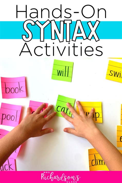 Syntax Activities Artofit