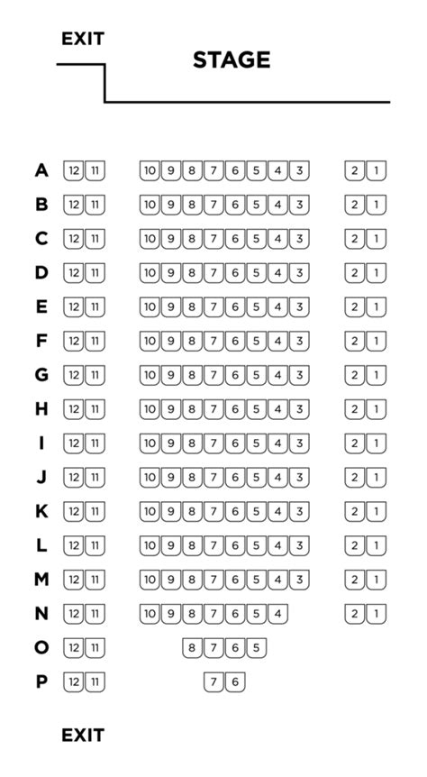 Seating Chart Dakota Stage And Shade Tree Players