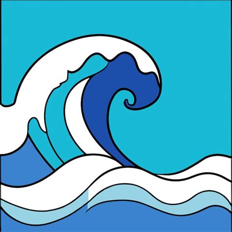 Wave Cute Background Art Hi Premium Ai Generated Vector