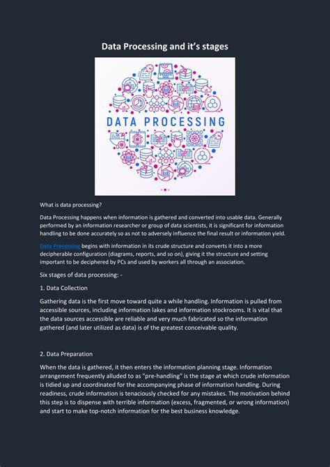 Ppt Data Processing And Its Stage Powerpoint Presentation Free