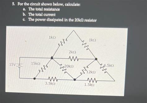Solved For The Circuit Shown Below Calculate A The Chegg