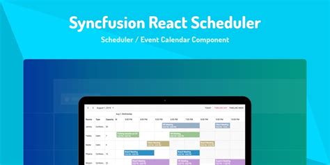 syncfusion react scheduler scheduler event calendar component