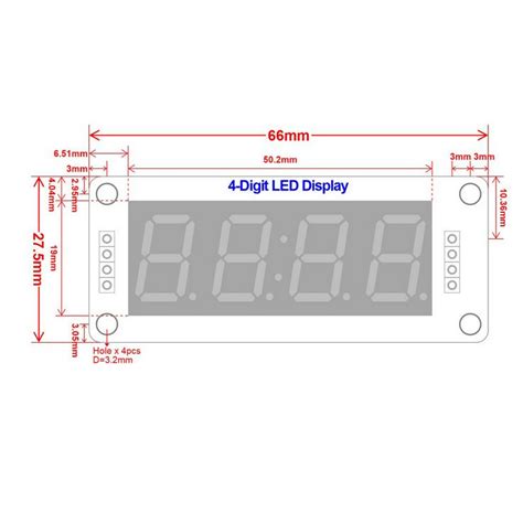 Tm1637 4 Digit Led Display Clock Module Green Motorobit
