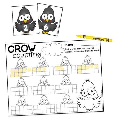Fall Crow Counting Math Game Science Of Reading Formula