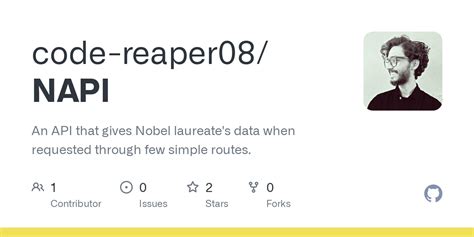 Github Code Reaper Napi An Api That Gives Nobel Laureate S Data When Requested Through Few