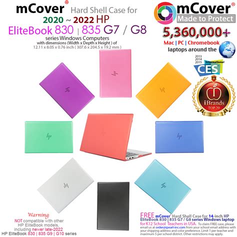 Mcover Hard Shell Case For Hp Elitebook G G Series Windows Laptops