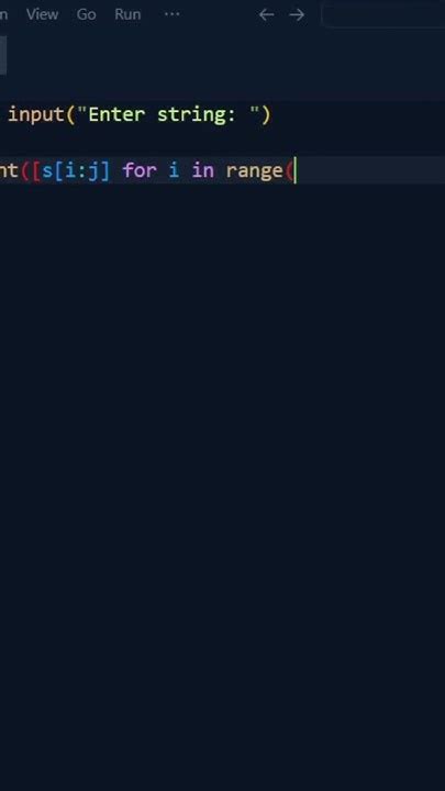Generate All Substrings In Python Python Learnpython Programming Youtube