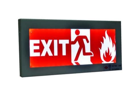 Rectangular Exit Sign Radium With Arrow Mark Rs 1000 Piece Rax Tech International Id