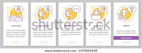 Problem Solving Steps Onboarding Mobile App Stock Vector Royalty Free 1059846968 Shutterstock