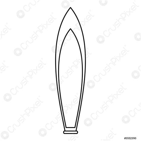 Boat Icon Outline Style Stock Vector 3552390 Crushpixel