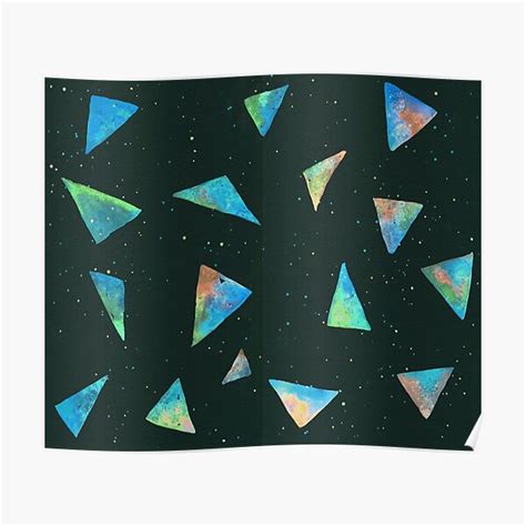 Triangles Poster By Galacticlight Redbubble