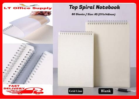 LT OFFICE Top Spiral Notebook 80 Sheets Size A5 5 6x8 5 Inches Lazada PH