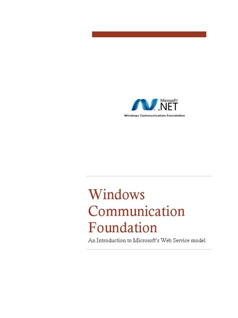 wcf sample pdf windows communication foundation web service