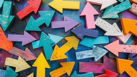 Colorful Arrows On Dark Blue Textured Background Symbolizing Growth Stock Illustration