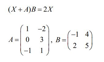 Solved Given Matrices A And B Find An Unknown Matrix X Chegg Com