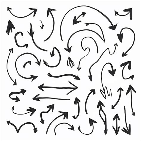 A Collection Of Arrows With Different Symbols On Them Premium Ai Generated Vector