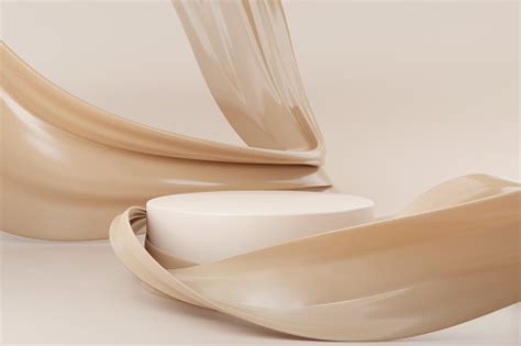 브라운 파운데이션 크림 미용 및 화장품 제품의 쇼케이스와 받침대 연단의 3d 그림 무대에 대한 스톡 사진 및 기타 이미지 무대 피부 관리 0명 Istock