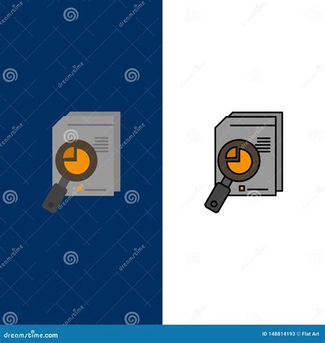 Research Analysis Analytic Analytics Chart Data Graph Icons Flat