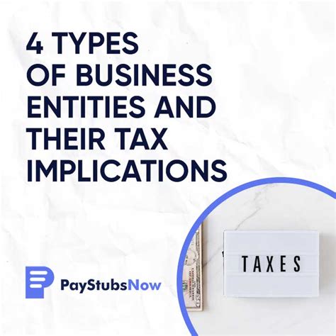 4 Types Of Business Entities And Their Tax Implications