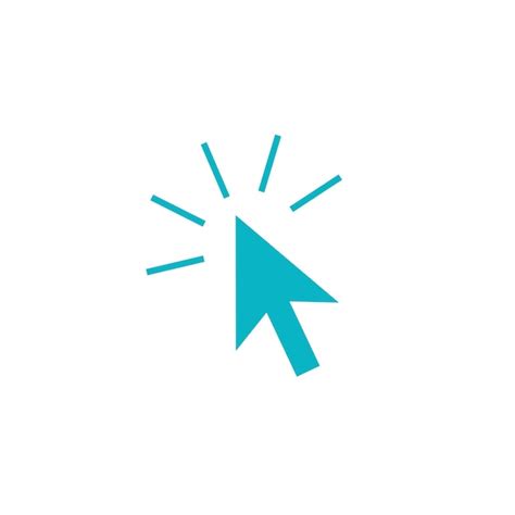 Premium Vector Cursor Line Icon In Flat Style With Background