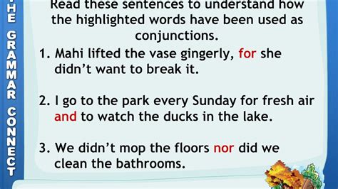 Conjunctions Combining Sentences Using Conjunctions Grammar For