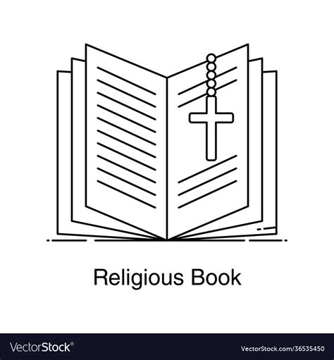 Religious Book Royalty Free Vector Image Vectorstock