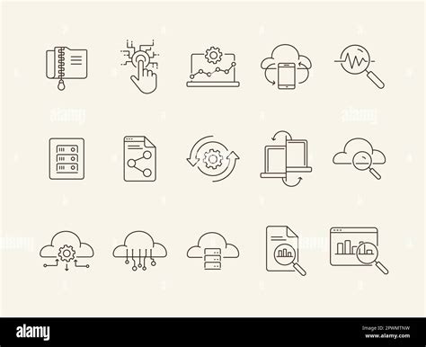 Laptop Databank Stock Vector Images Alamy