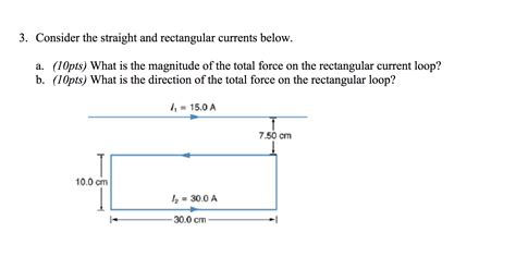 Solved 3 Consider The Straight And Rectangular Currents Chegg Com