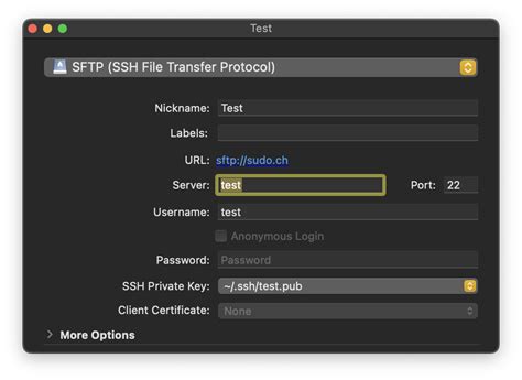 configure public key authentication for sftp using yubikey agent