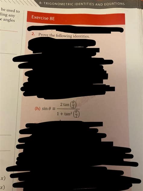 Can Anyone Help Me With This Trig Identity Rmaths